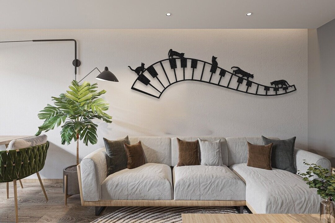 Cat Metal Wall Art, Metal Cat Decor, Cat Lover Metal Wall Art, Bedroom ...