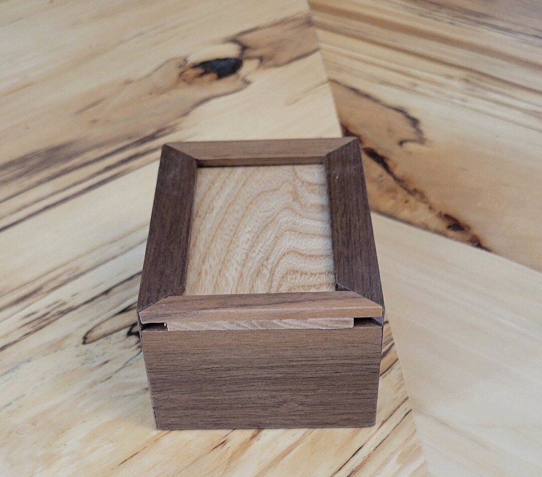 Box, Slide Top, Walnut, Small - Etsy