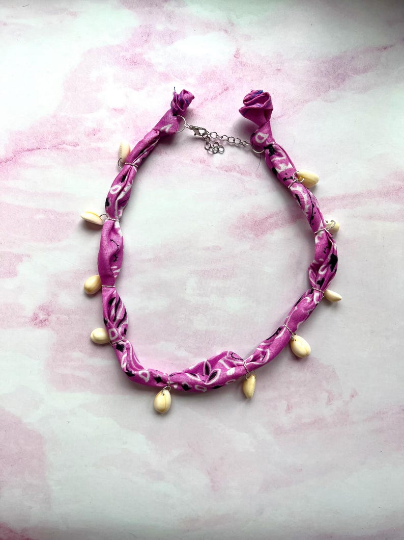 Bandana Scarf Choker Conch Shell Charm Necklaces | Shell Jewellery ...