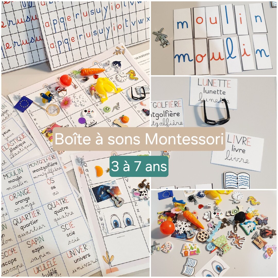 Montessori Phonology, SOUND BOX, Personalized FRENCH Alphabet, Reading ...
