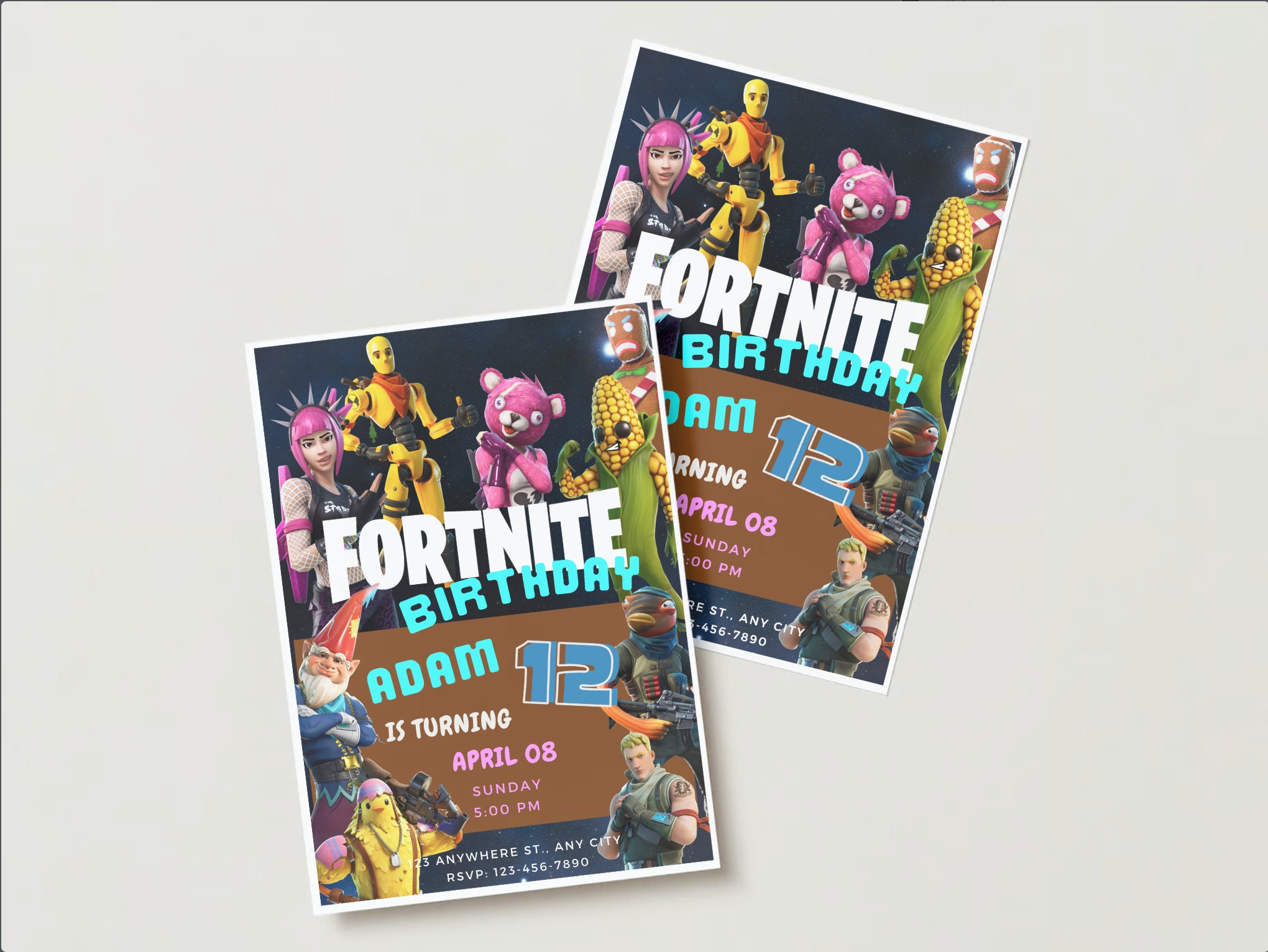 Boy Gamer Invitation, Printable Birthday Invitation, Editable Invite ...