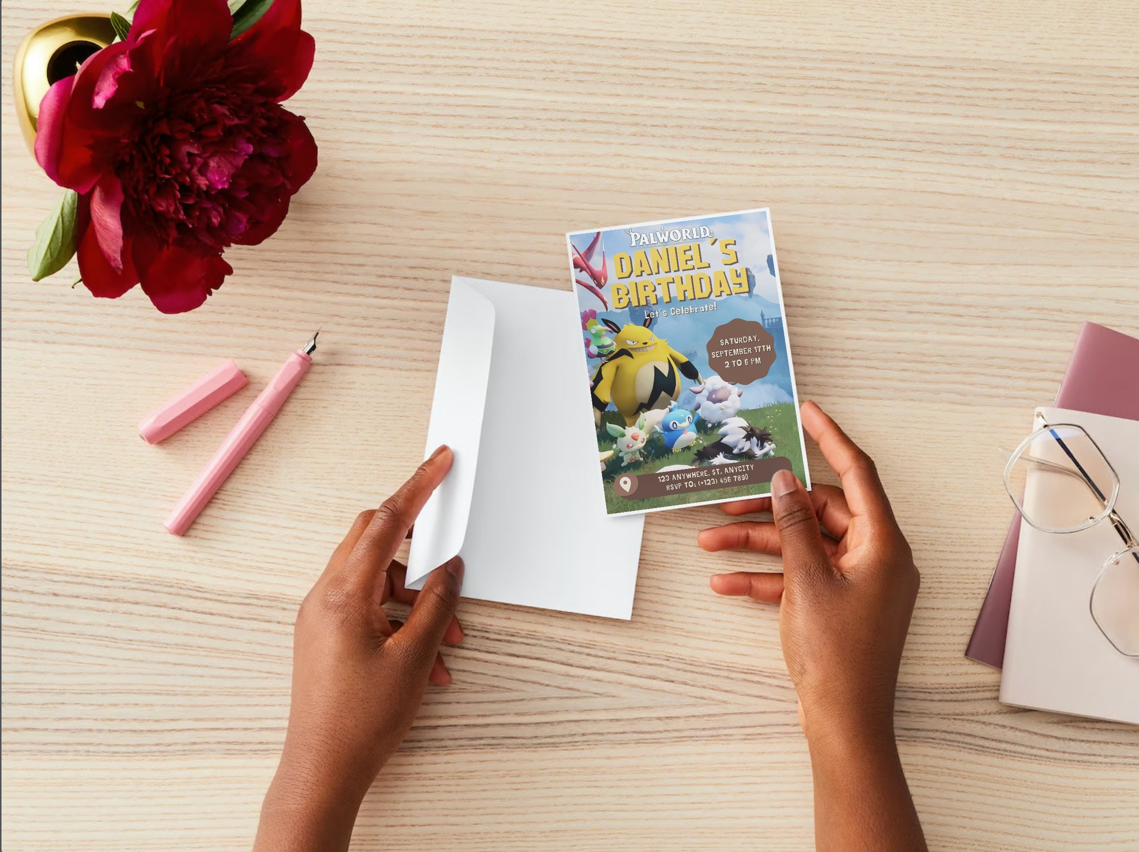 Palworld Birthday Invitation, Boy Gamer Invitation, Printable Birthday ...