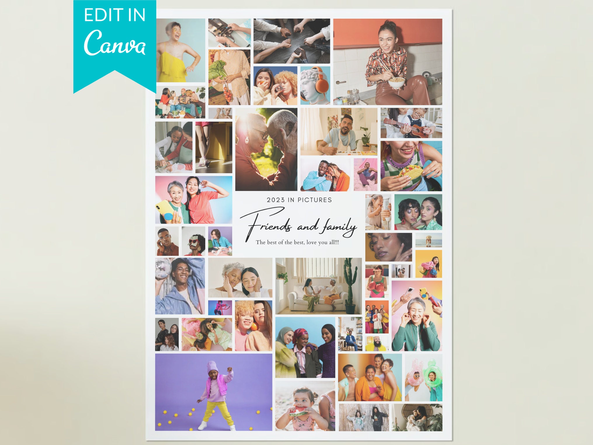 24x36 Photo Collage, Poster Size Big Photo Collage, Poster Collage ...