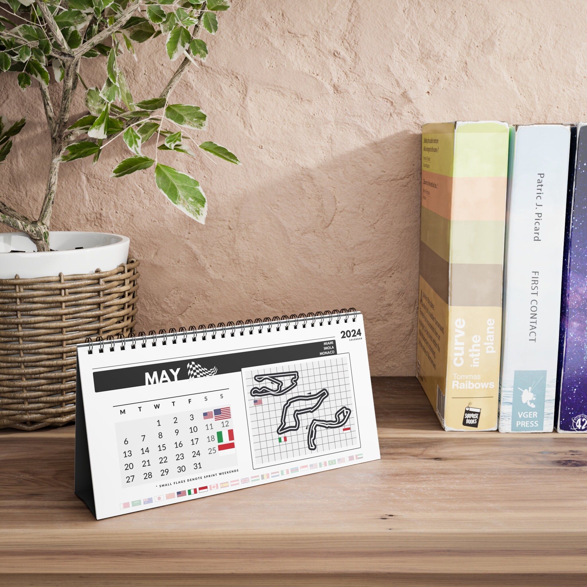 F1 2024 Desktop Calendar, Formula One Grand Prix Circuits, Race Tracks ...