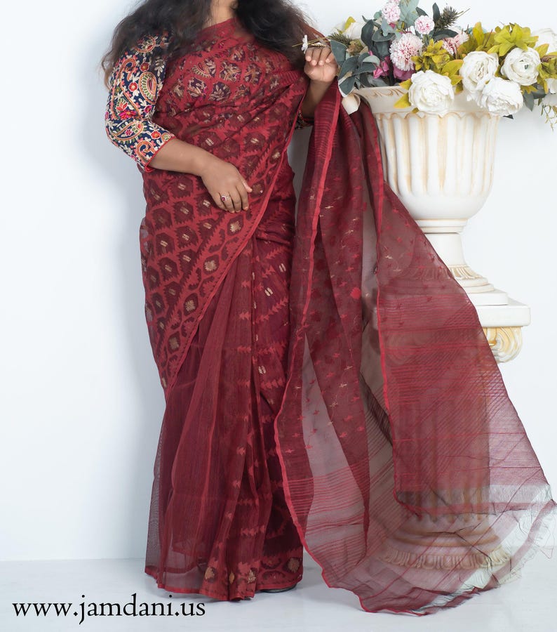 Authentic Bangladeshi Jamdani Sari - Unique Piece - Etsy