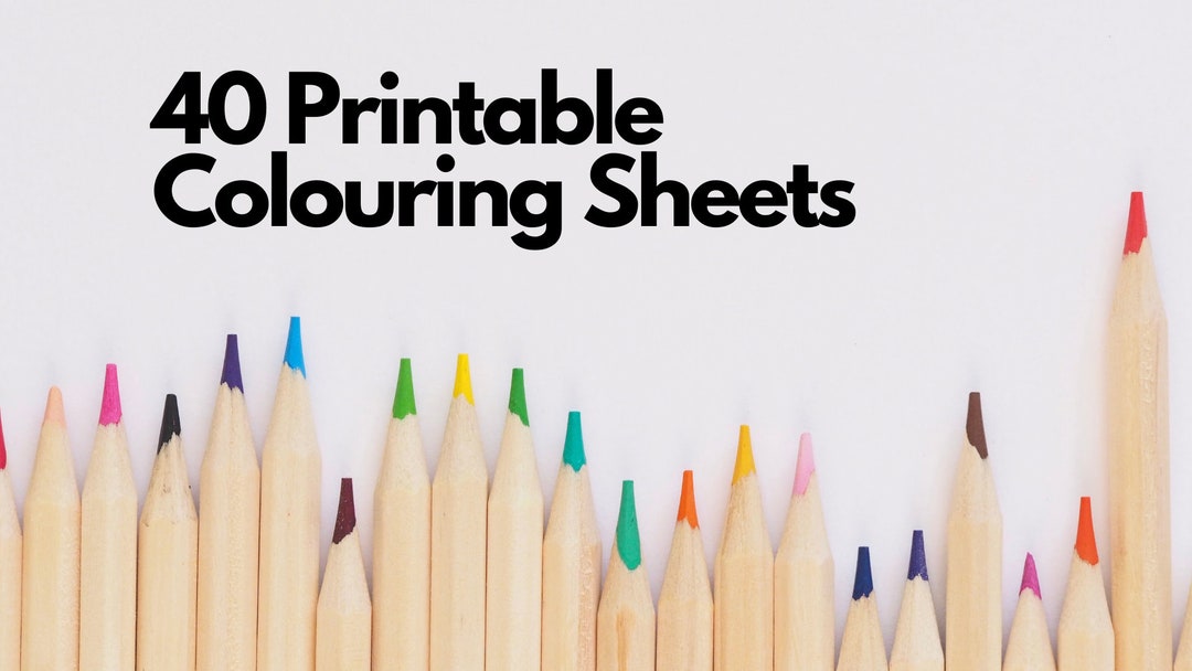 40 Printable Coloring Pages - Etsy