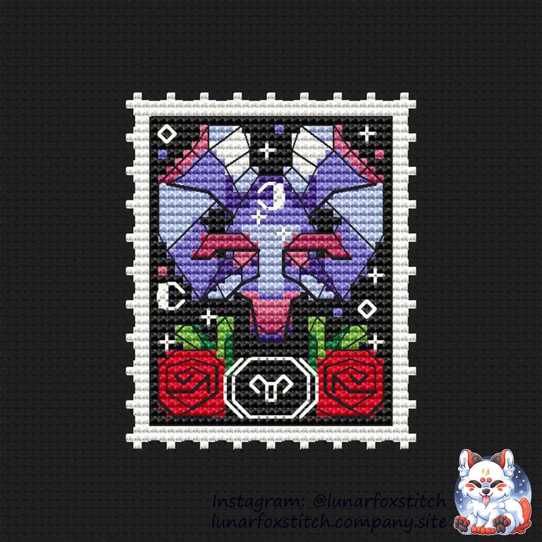 Zodiac Aries Postage Stamp Cross Stitch Pattern - Halloween Gothic ...