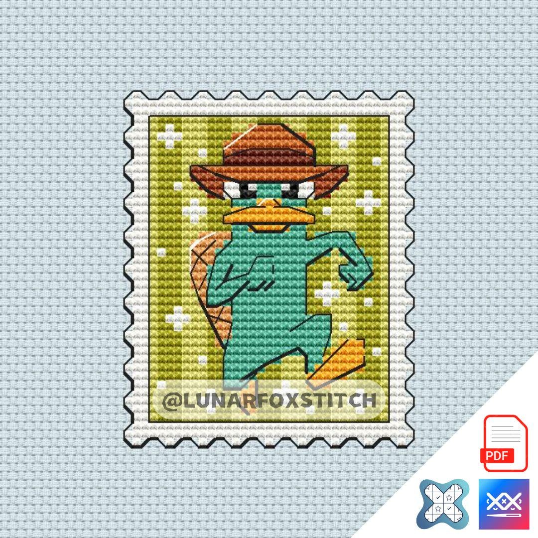 Spy Platypus Platypuspostage Stamp Cross Stitch Pattern - Cute Pet ...