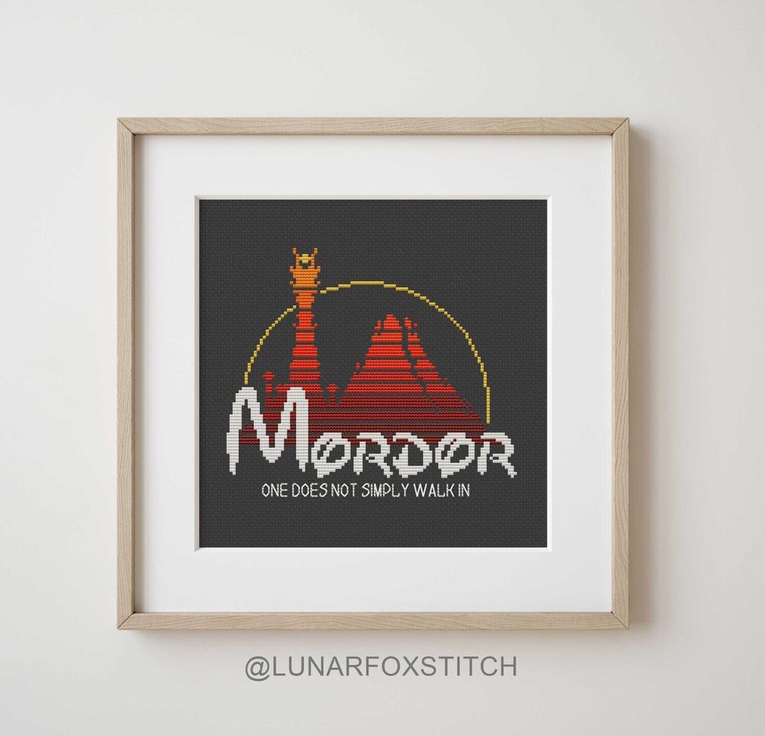 Villain Castle Cross Stitch Pattern - Wizard Elf Dwarf Ork Fantasy Book ...