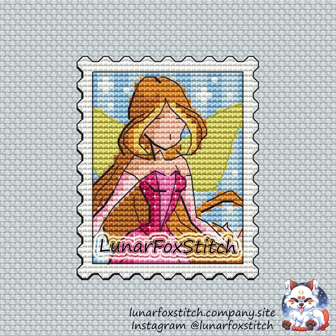 Nature Fairy Postage Stamp Cross Stitch Pattern - Fantasy Magic ...