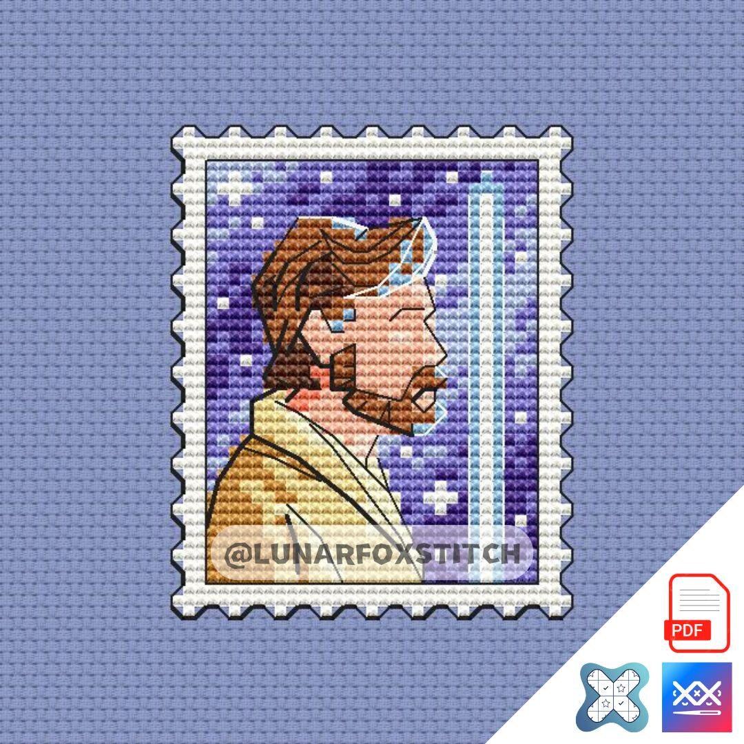 Star Teacher Postage Stamp Cross Stitch Pattern - Professor Space ...