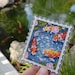 Japanese Koi Pond Postage Stamp Cross Stitch Pattern - Carp Embroidery ...
