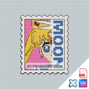 Sailor Anime Girl Postage Stamp Cross Stitch Pattern - Geek Comics ...