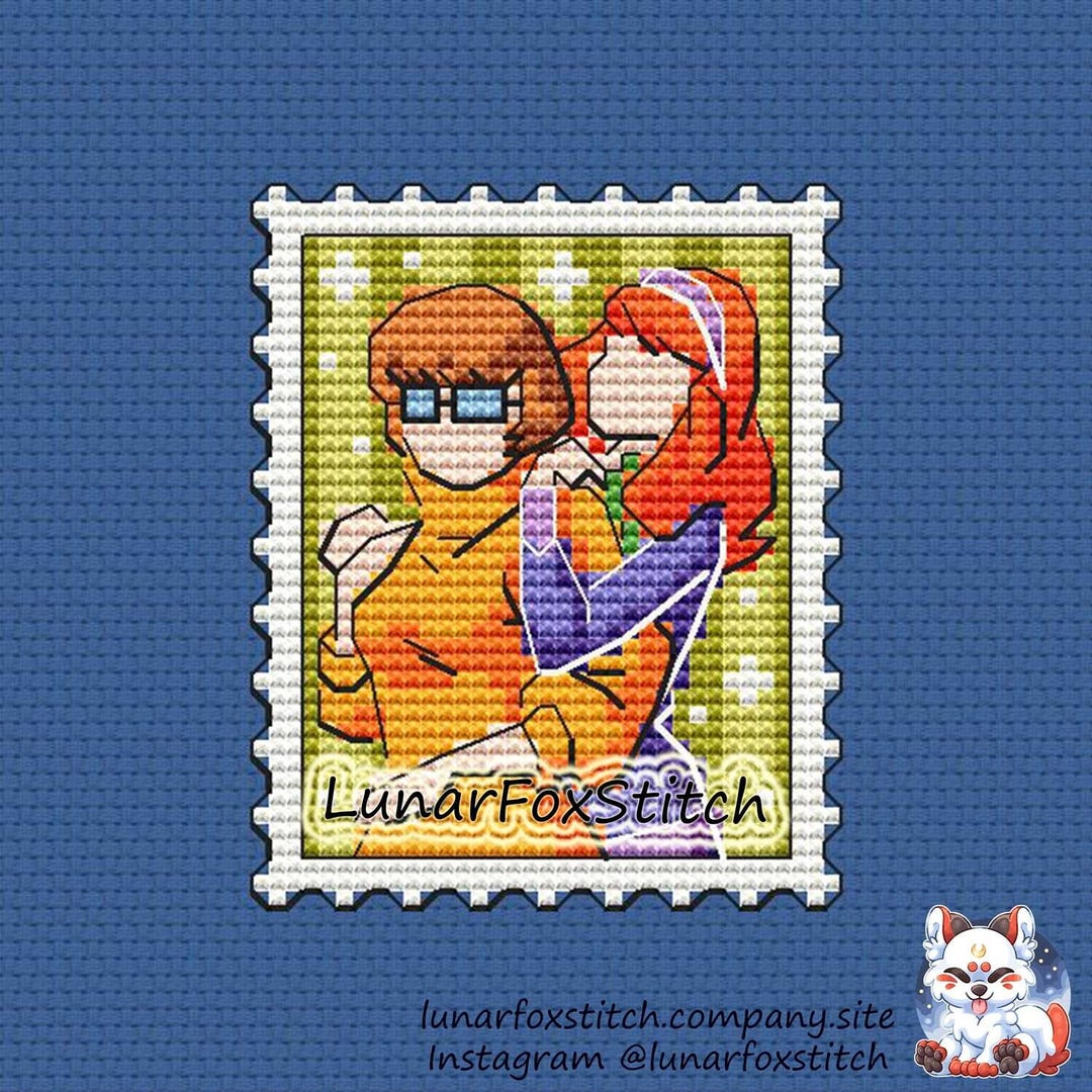 Detective Girls Postage Stamp Cross Stitch Pattern - Dog Horror Anime ...