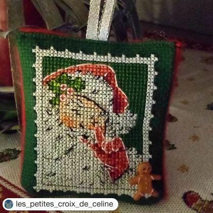 Santa Claus Christmas Postage Stamp Cross Stitch Pattern - Winter ...