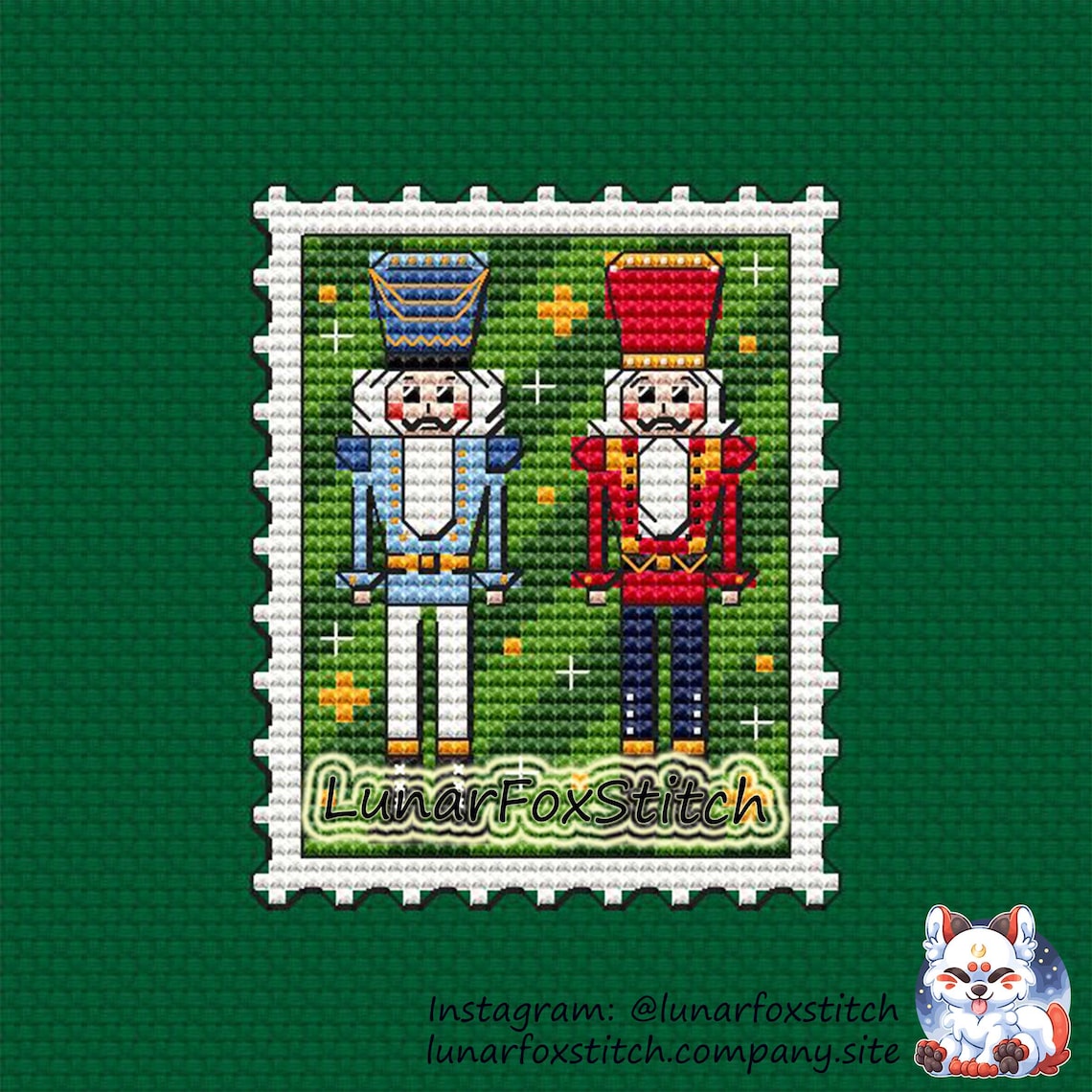 Christmas Nutcrackers Postage Stamp Cross Stitch Pattern Fairy Tale Embroidery New Year PDF ...