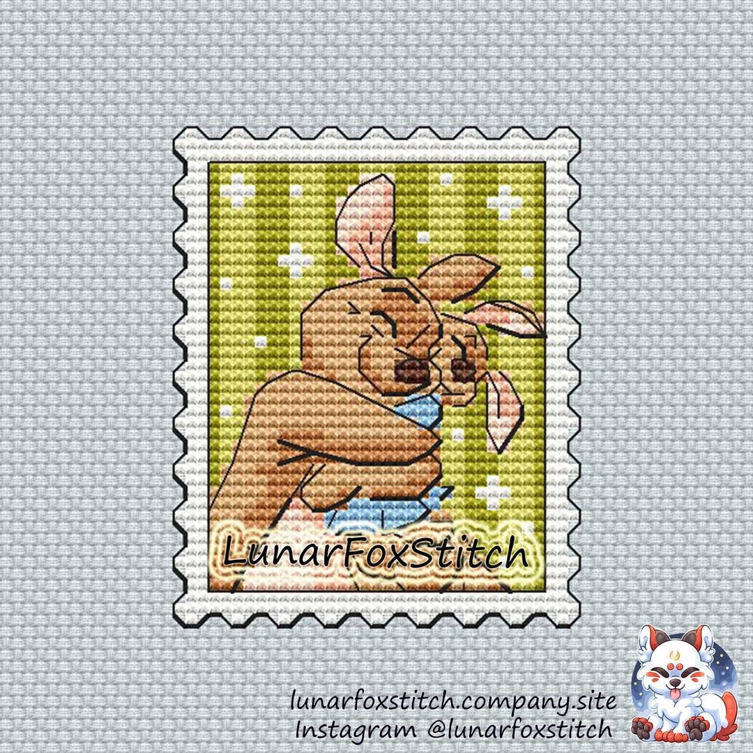 Kangaroo Postage Stamp Cross Stitch Pattern - Geek Comics Cartoon Movie ...