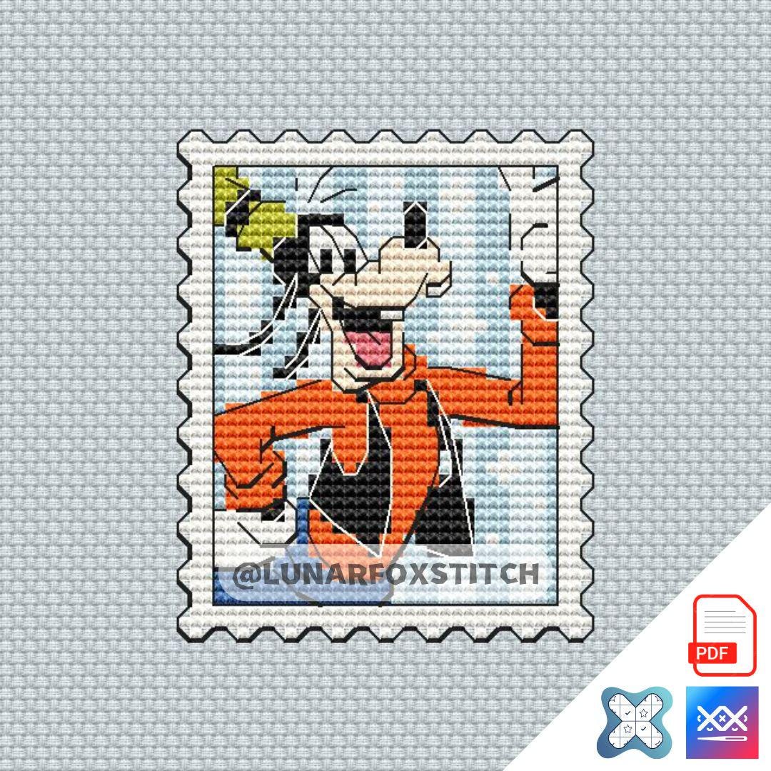 Dog Furry Postage Stamp Cross Stitch Pattern - Mouse Friend Duck Boy ...