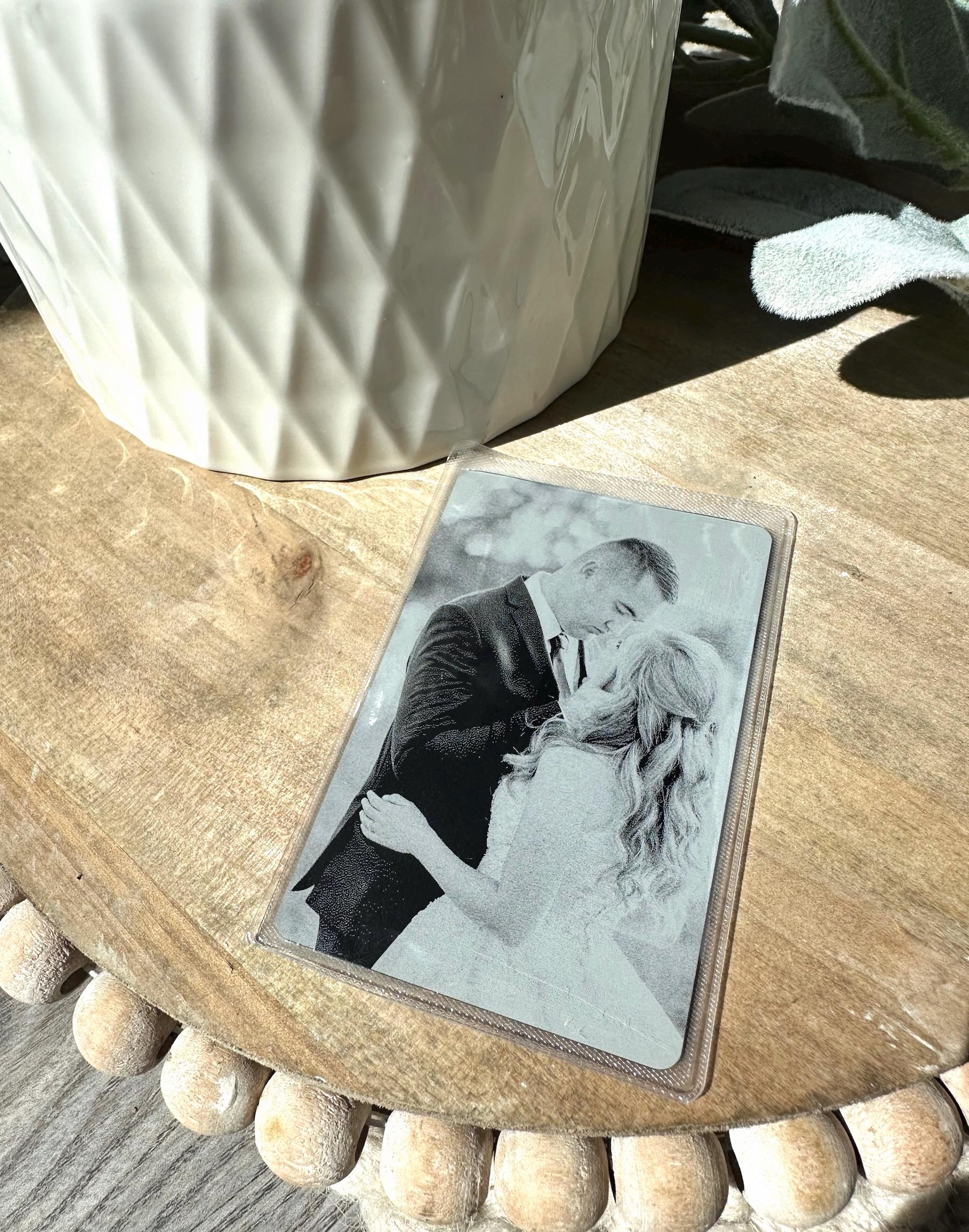 Custom Engraved Wallet Photo Card, Photo Wallet Card for Anniversary ...