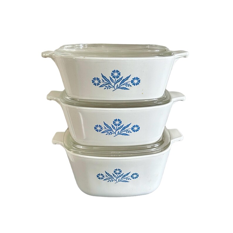 Vintage Corning Ware Casserole Dish, Blue Cornflower Covered Dish - Etsy