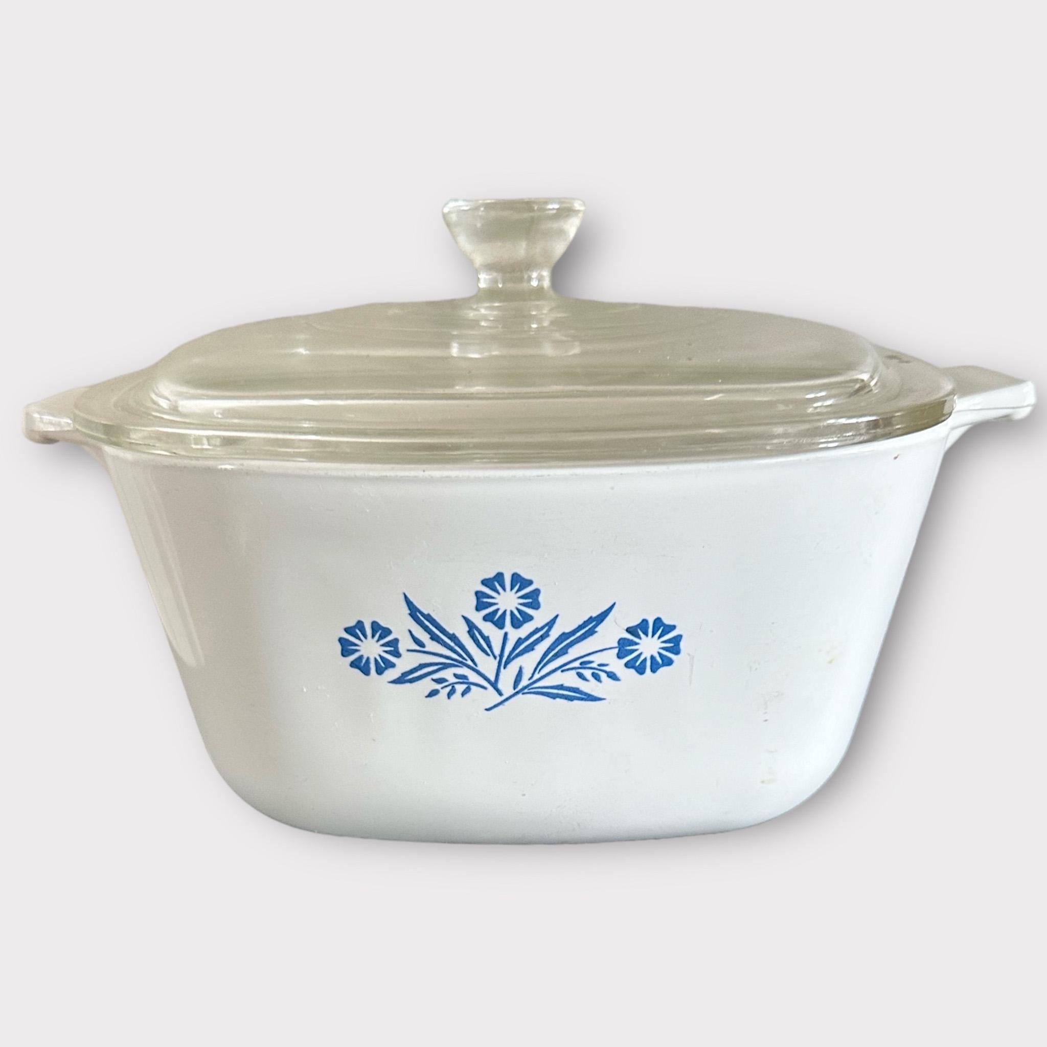 Vintage Corning Ware Casserole Dish, Blue Cornflower Covered Dish - Etsy