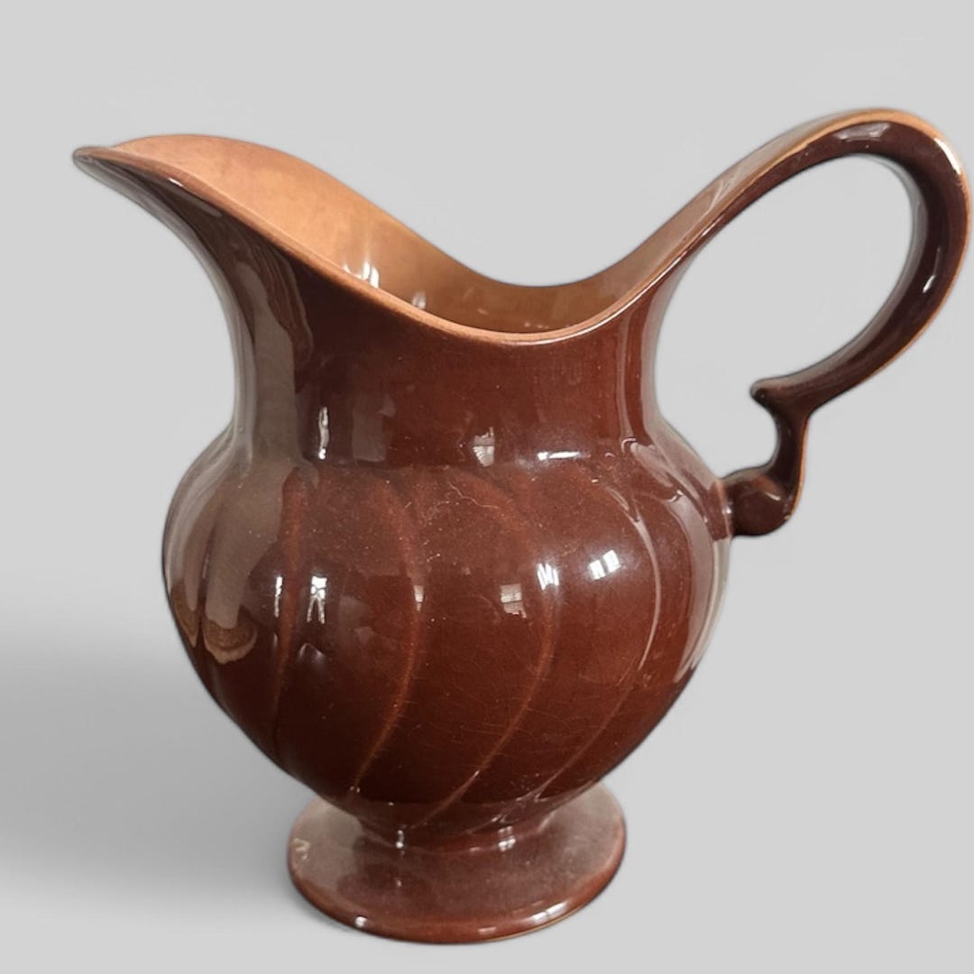 Roseville Pottery Mayfair Water Pitcher, 1940's, Thinking of You Gift ...