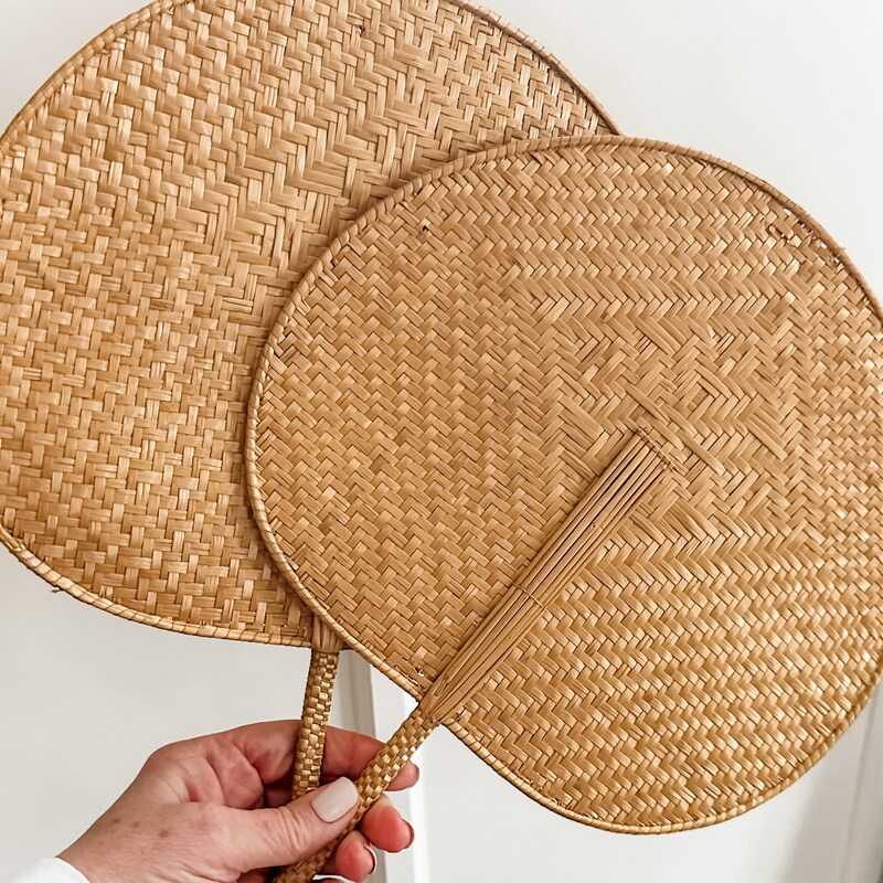 Palm Leaf Hand Fans - Etsy