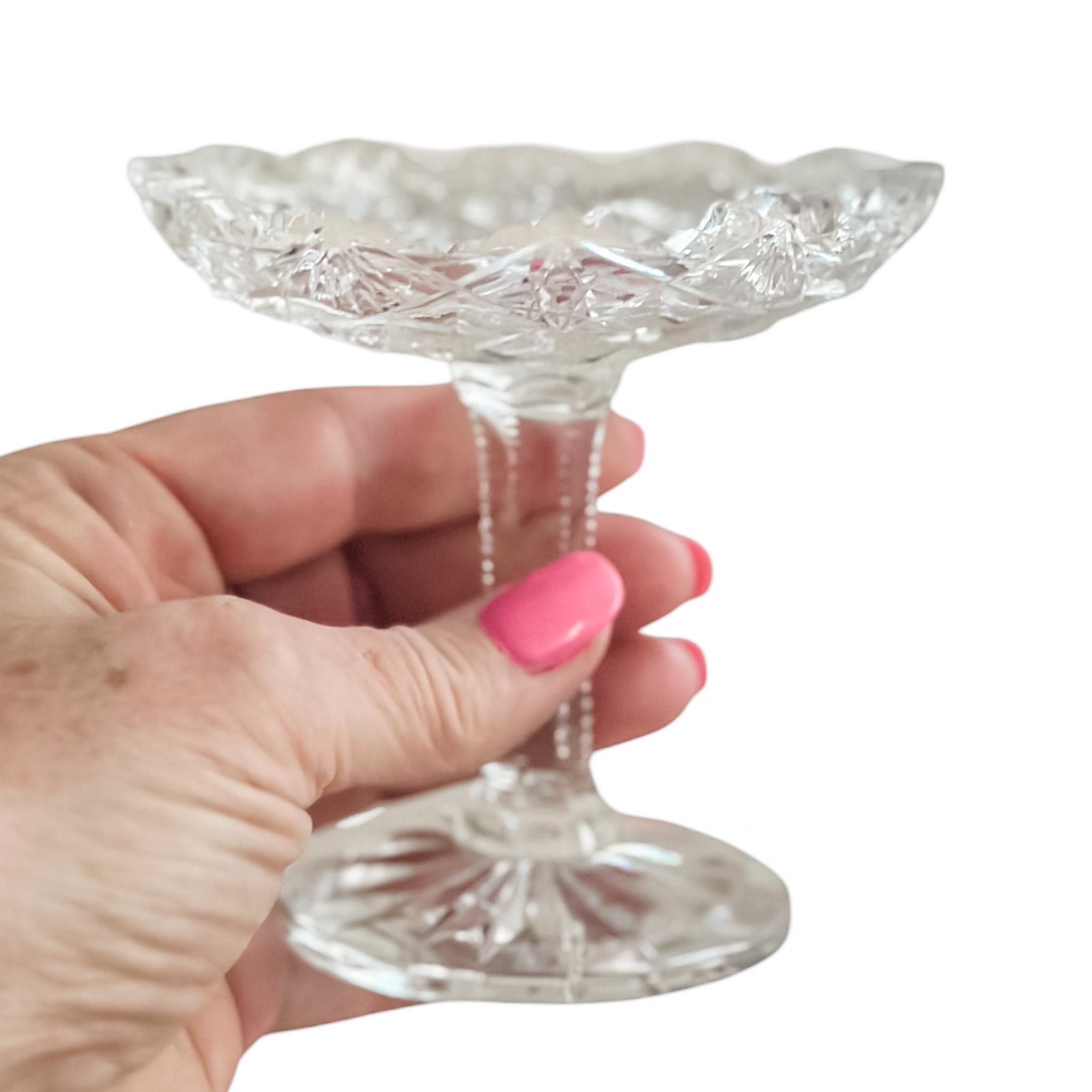 Vintage American Brilliant Period Cut Glass Compote Set, Elegant ...