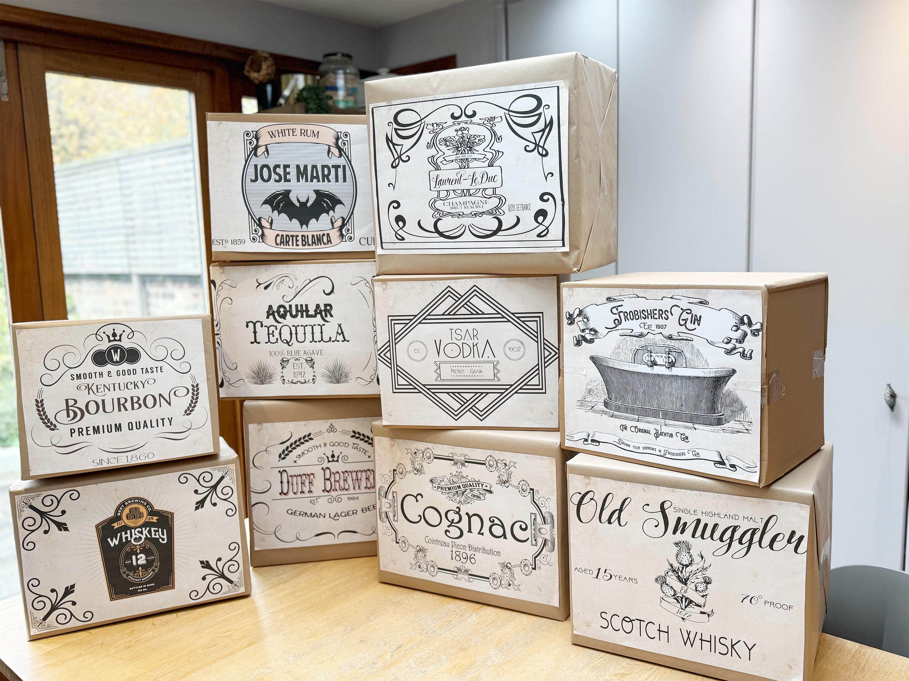 Speakeasy Booze Crate Labels: Vintage Prohibition Party Decor ...
