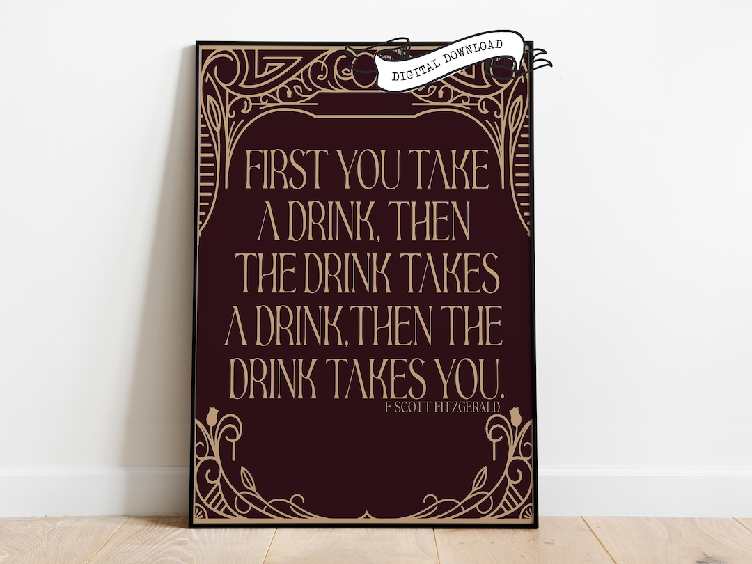 First YOU TAKE A DRINK Printable Speakeasy Artwork, 1920s Art Deco ...