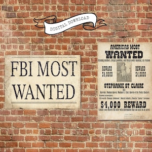 Retro Gangster Wanted Posters: 1920s Speakeasy Party Decor (digital ...