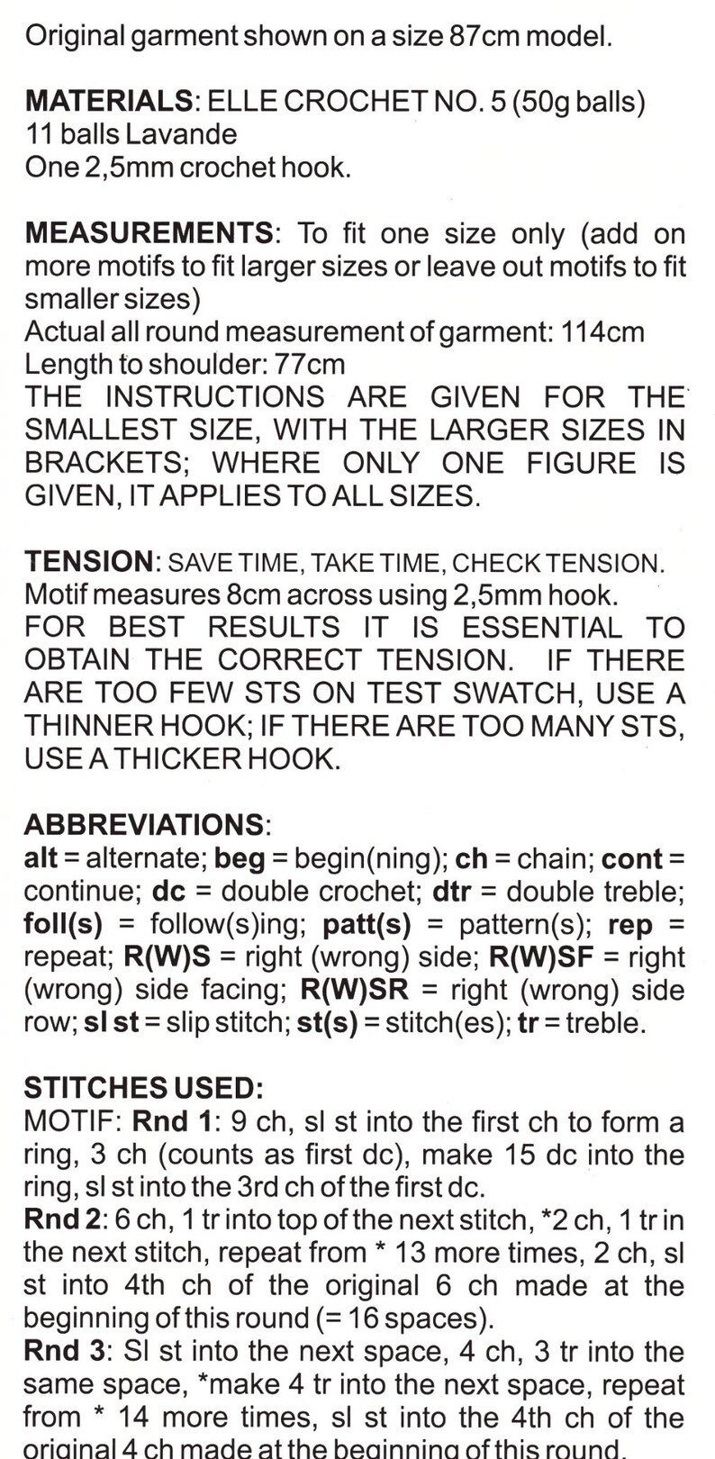 Crochet Granny Square Cardigan Crochet Pattern 4 Ply / Fingering / Fine ...