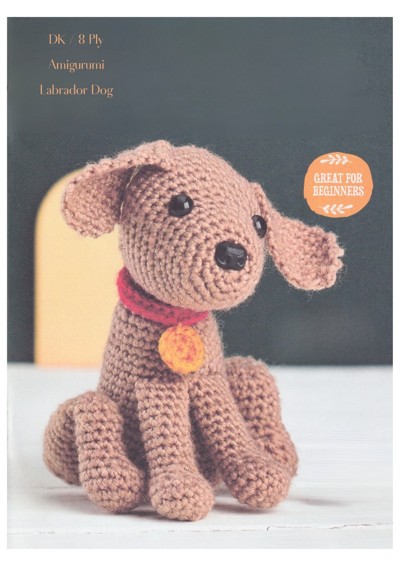 Crochet Pattern Dog Labrador Amigurumi Animal Puppy 14cm Tall PDF ...