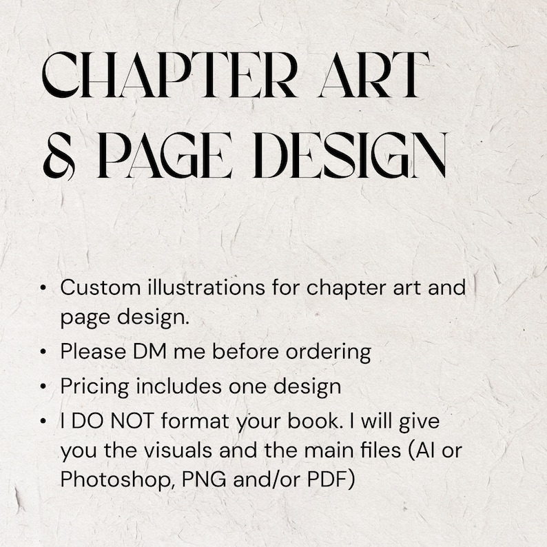 Chapter and Page Art for Indie Authors Affordable - Etsy