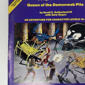 Dungeons and Dragons Queen of the Demonweb Pits 2nd Print Q1 RPG TSR ...