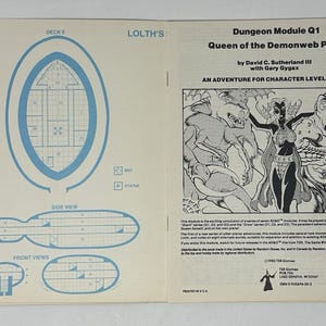 Dungeons and Dragons Queen of the Demonweb Pits 2nd Print Q1 RPG TSR ...