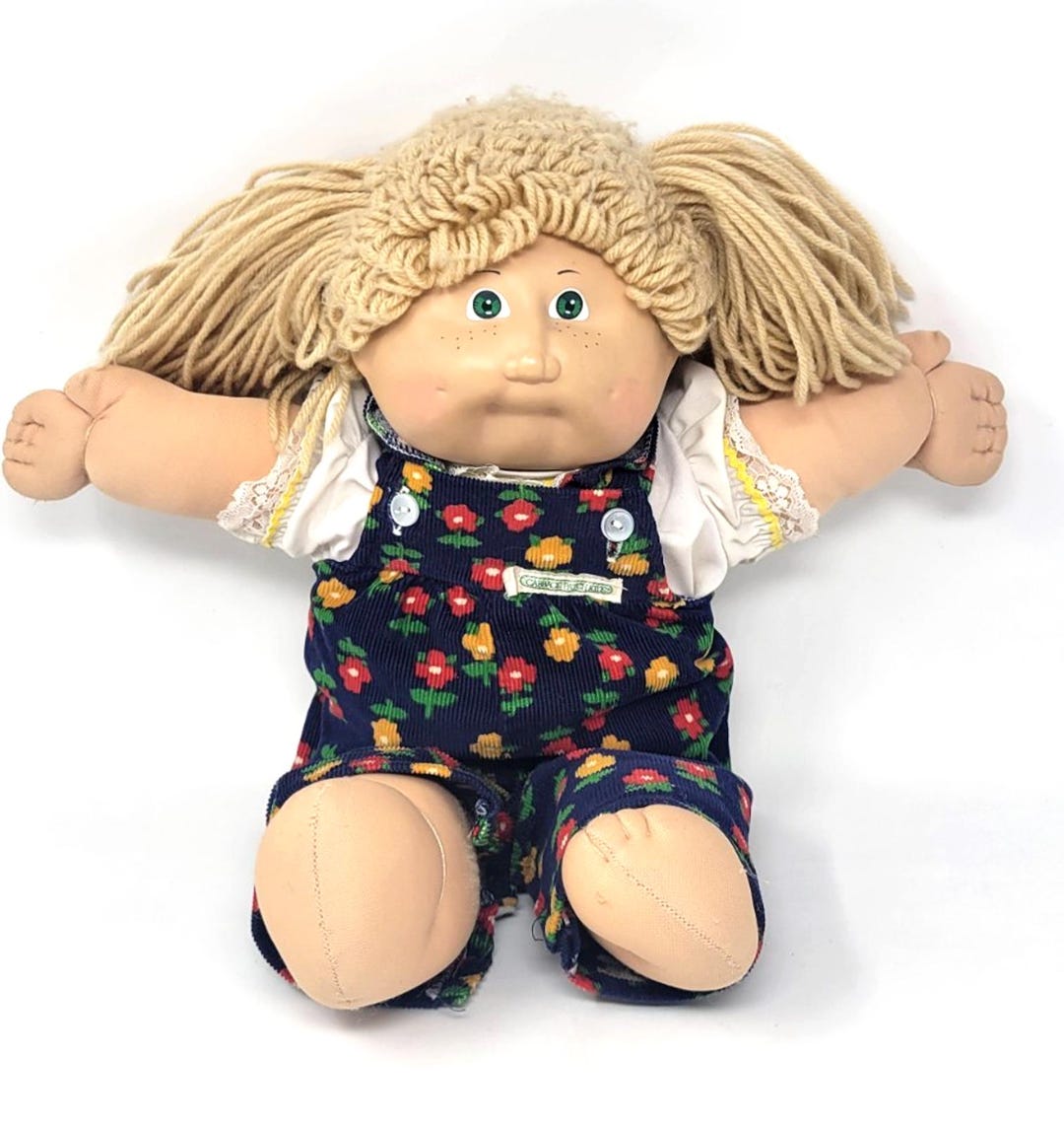 1984 Cabbage Patch Kids Doll Green Eyes in Courderoy Overalls RARE - Etsy