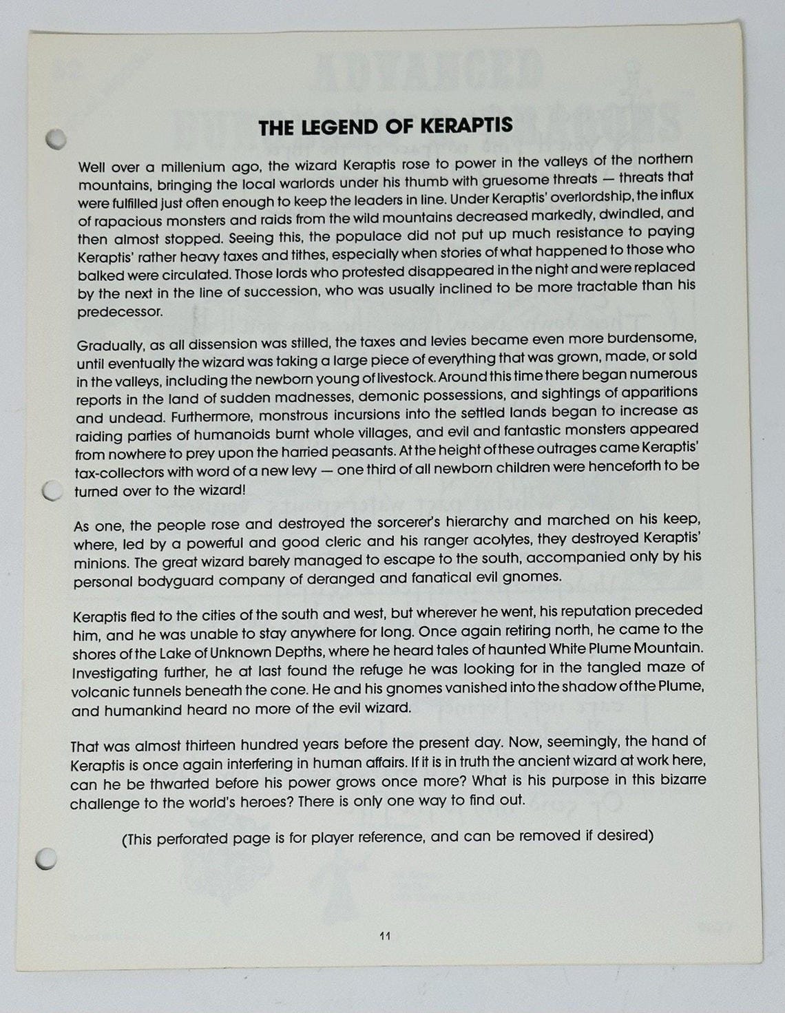 Advanced Dungeons & Dragons White Plume Mountains First Printing G1 S2 ...
