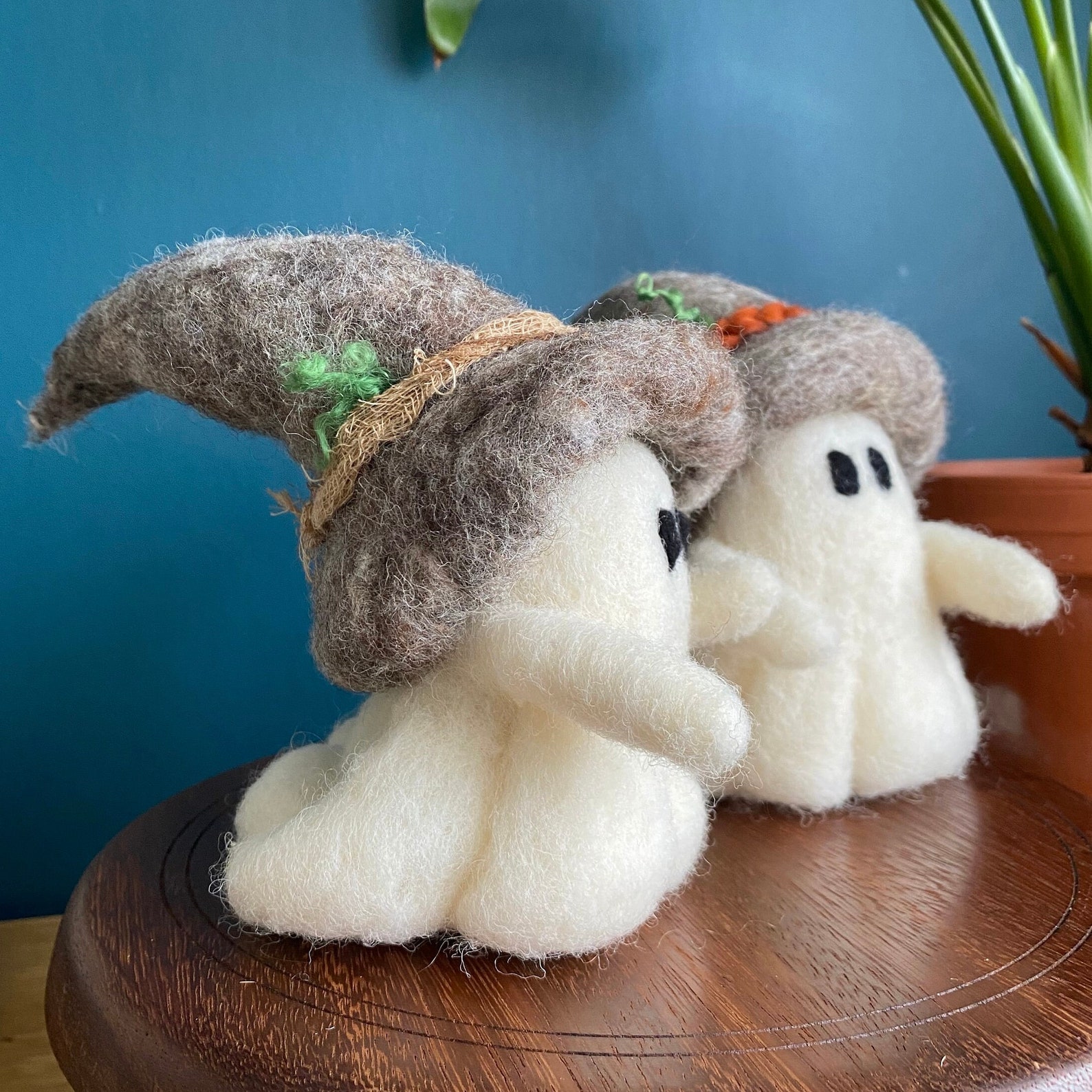 Handmade Wool Wizard Ghosties Needle Felted Ghosts Looking for Their ...