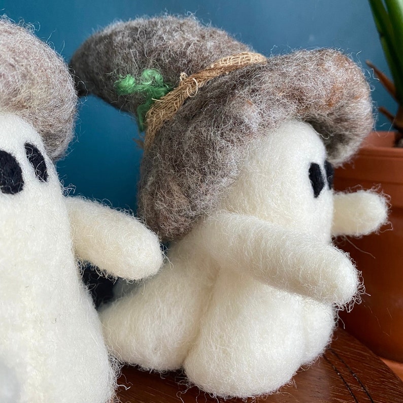 Handmade Wool Wizard Ghosties Needle Felted Ghosts Looking for Their ...
