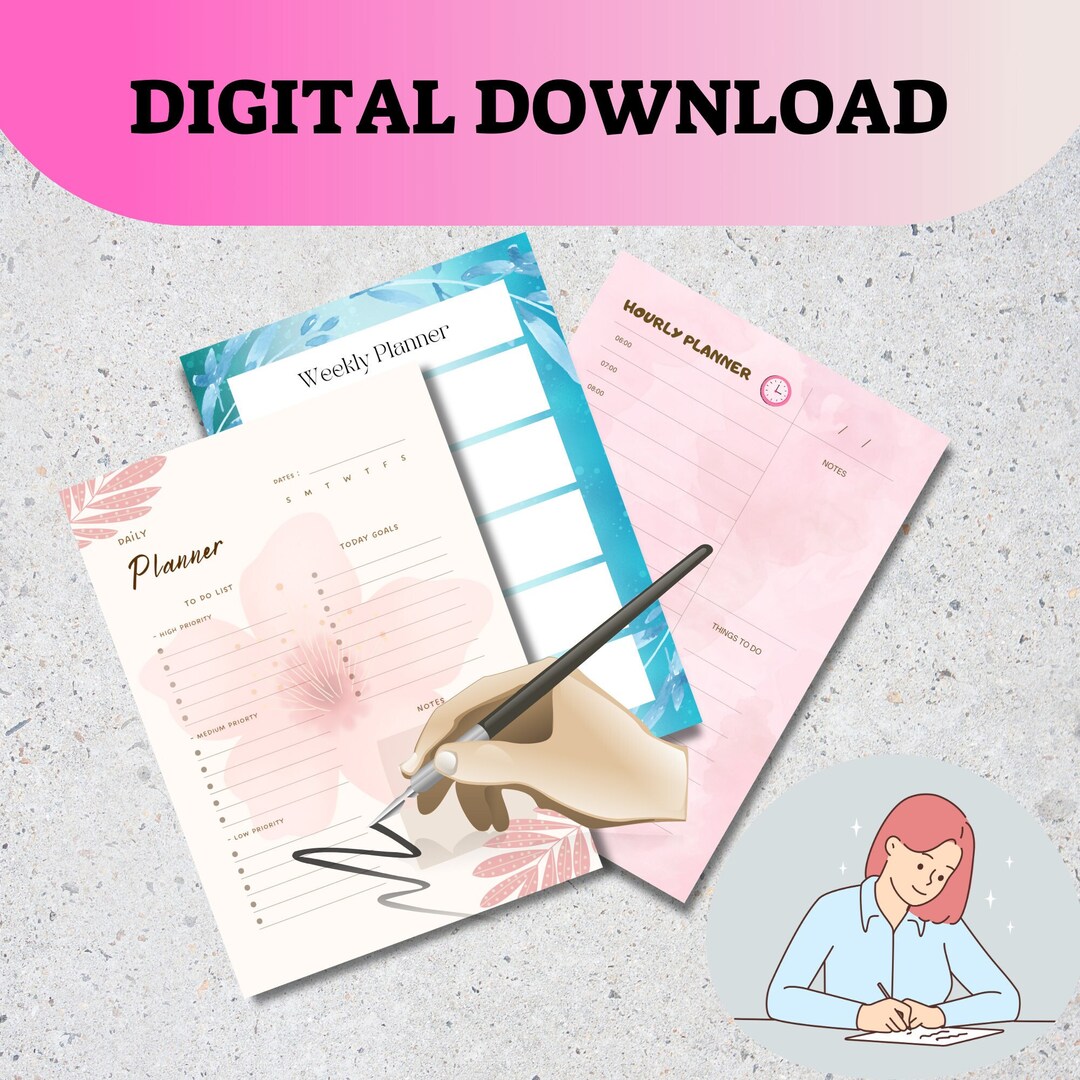 Goodnotes 2024 Weekly, Daily and Hourly Planner Digital Daily, Weekly ...