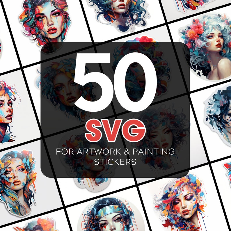 50 Artwork and Painting Svg Sticker, Inside Out Svg Bundle, Printable ...