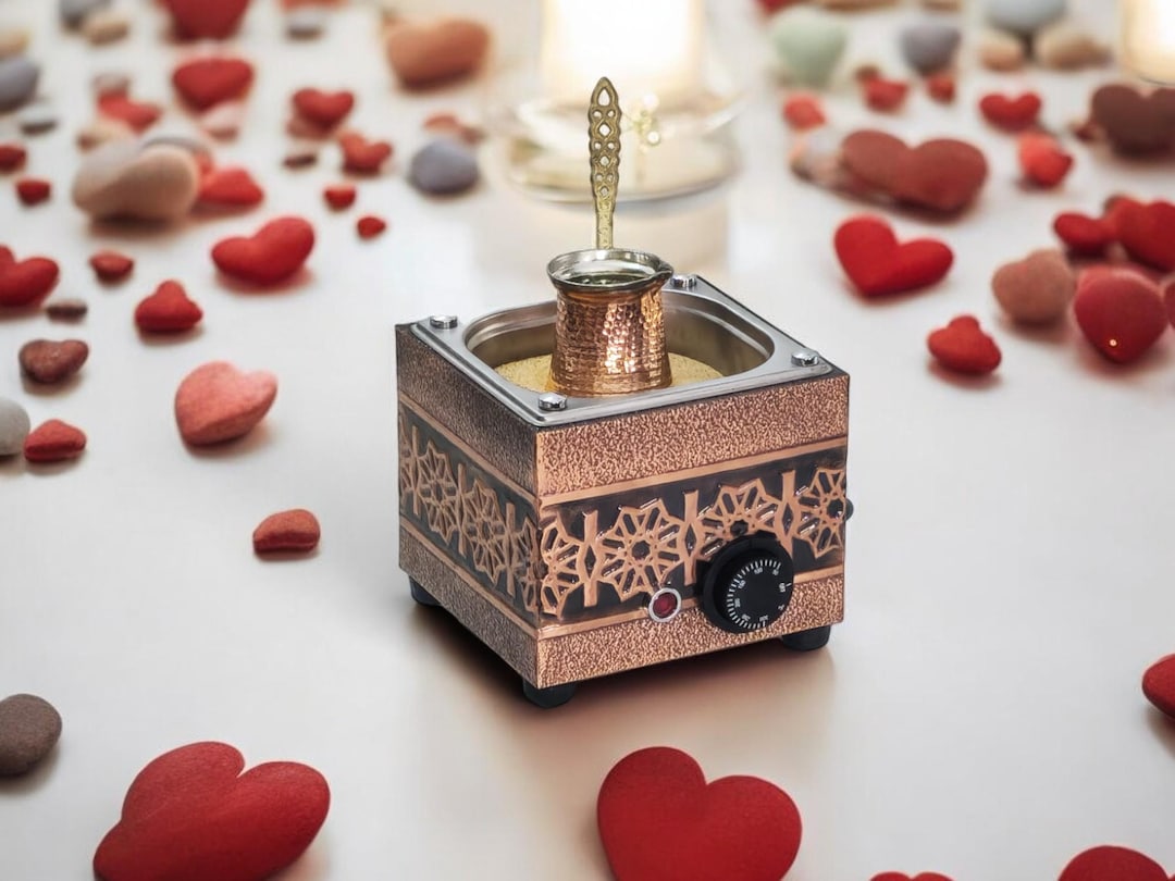 Traditional Copper Turkish Heating Sand Coffee Maker Square Trend ...
