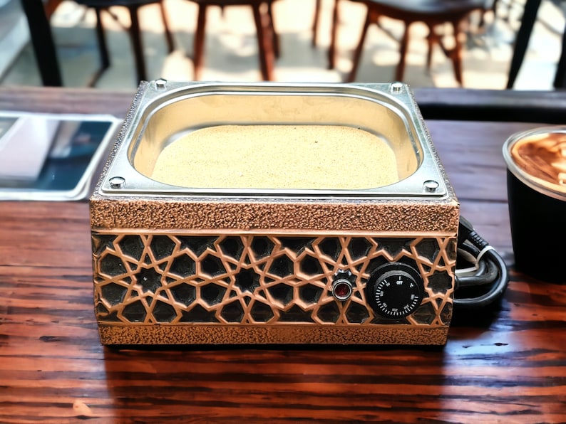 Copper Turkish Heating Sand Coffee Maker Medium Rec Polygon Design ...