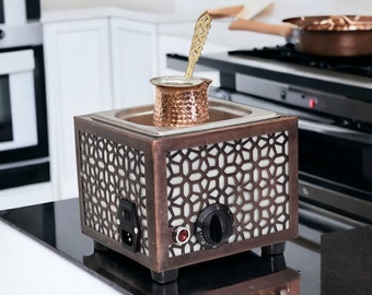 Traditional Copper Turkish Heating Sand Coffee Maker Medium Rec Ottoman ...