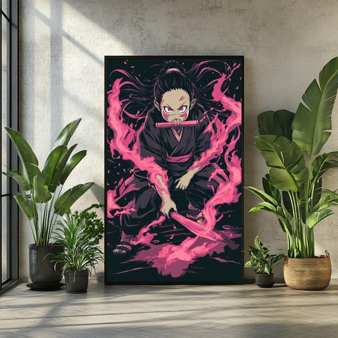 Nezuko Kamado Poster, Demon Slayer Fan Art, Digital Print Download ...
