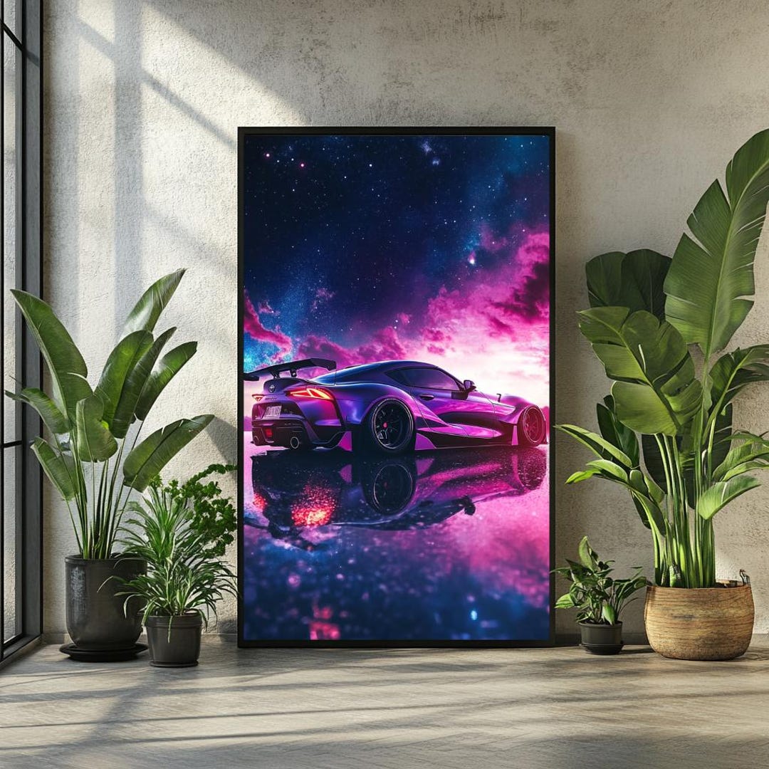 Toyota Supra Art, Supra, Sports Car Wall Art, Digital Print Download ...