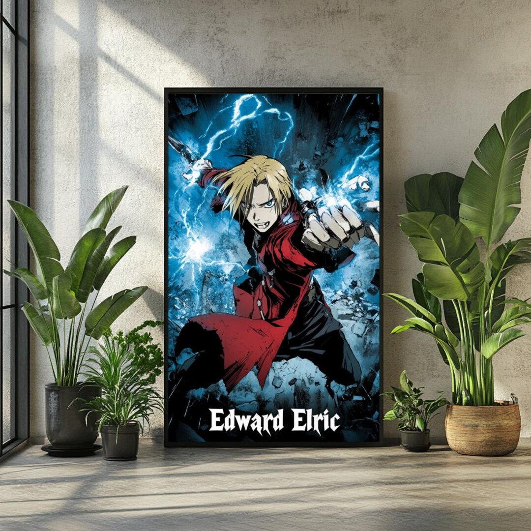 Edward Elric Poster, Fullmetal Alchemist Fan Art, Digital Print ...