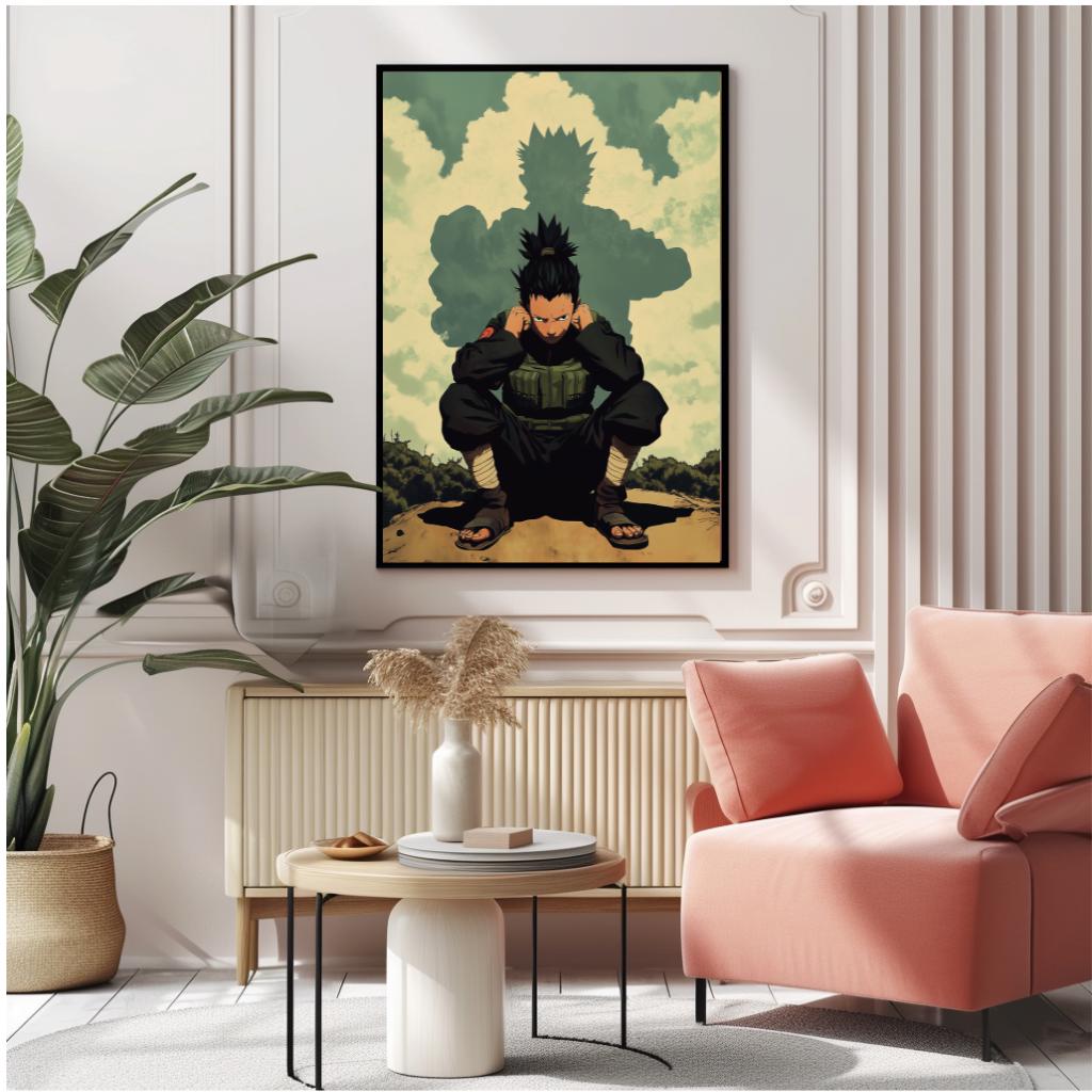 Shikamaru Nara Poster, Naruto Fan Art, Digital Print Download ...