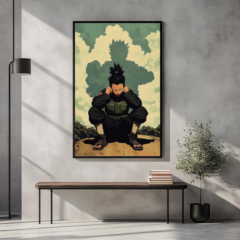 Shikamaru Nara Poster, Naruto Fan Art, Digital Print Download ...
